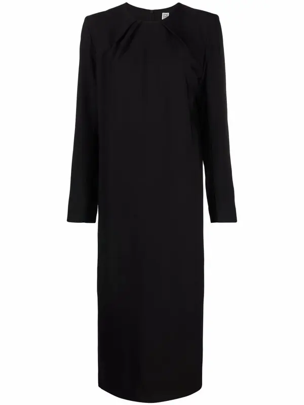 TOTEME Pleat-detail Long-sleeve Dress
