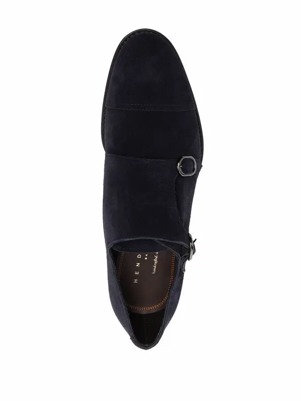 HENDERSON BARACCO Side-buckle Monk Shoes - Blue