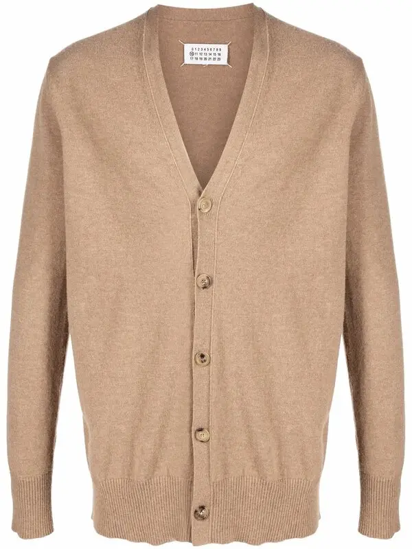 MAISON MARGIELA Oversized Knit Cardigan - Brown