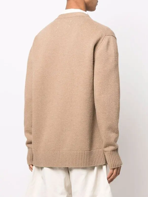 MAISON MARGIELA Oversized Knit Cardigan - Brown