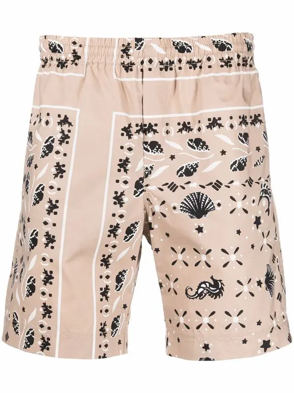 MSGM Paisley Print Shorts - Neutrals