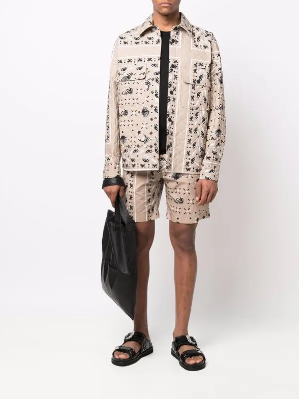 MSGM Paisley Print Shorts - Neutrals