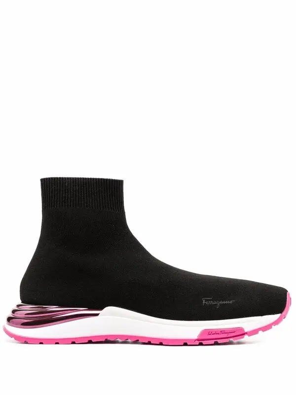 FERRAGAMO Sock-style Sneakers - Black