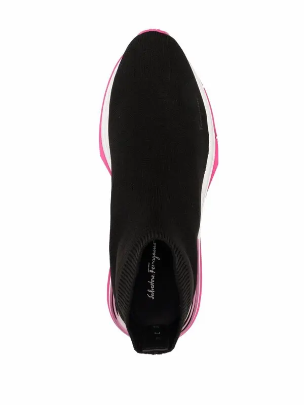 FERRAGAMO Sock-style Sneakers - Black