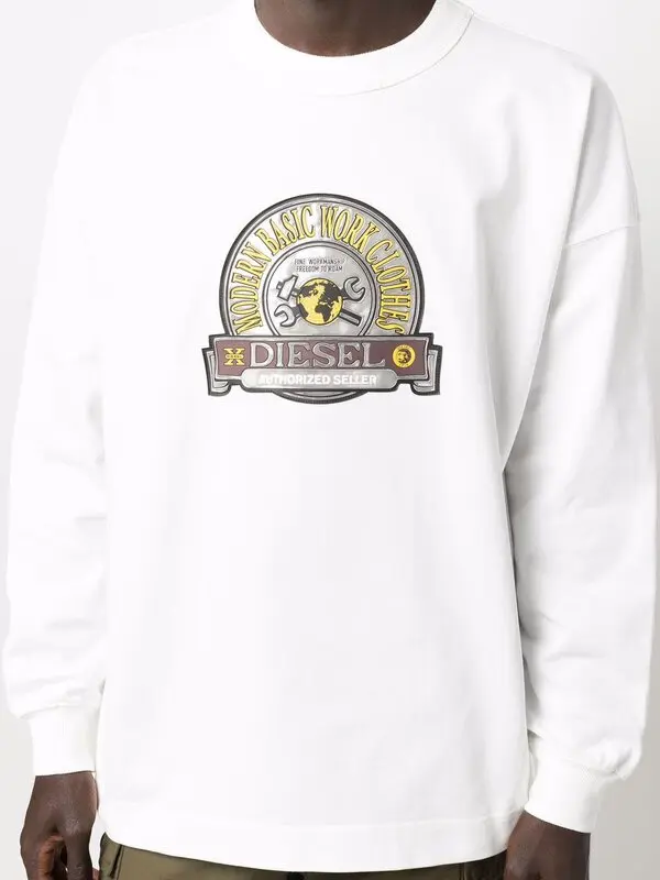 DIESEL® Graphic-print Cotton Sweatshirt