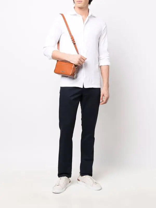 Fedeli Cutaway-collar Cotton Shirt