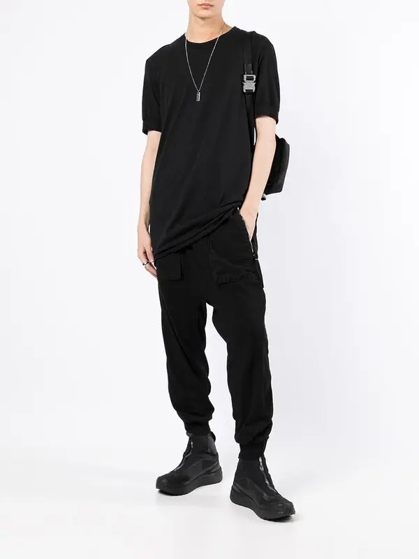 Boris Bidjan Saberi Raw-cut Hem Cotton T-shirt