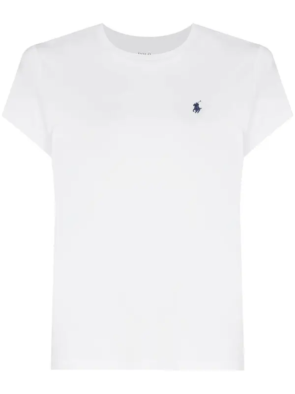 Polo Ralph Lauren Slim Fit Cotton T-shirt With Signature Pony Motif - White