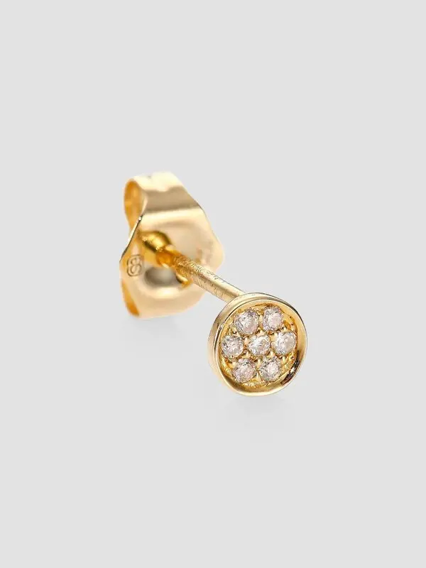 SYDNEY EVAN Diamond & 14k Yellow Tiny Disc Single Stud Earring