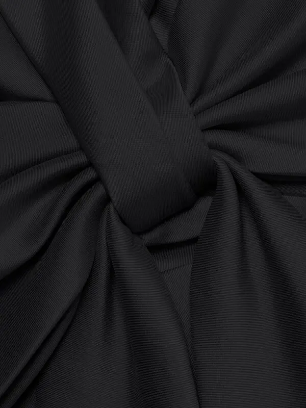Badgley Mischka Bow Front Mikado Dress