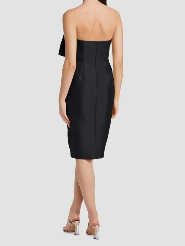 Badgley Mischka Bow Front Mikado Dress