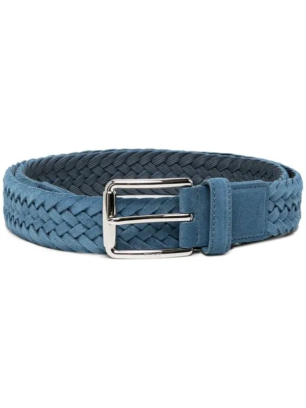 TOD'S Braided Leather Belt - Blue