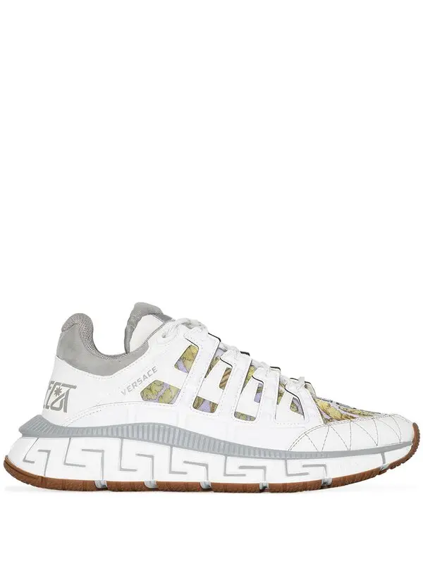 Versace Odissea Leather Sneakers - White