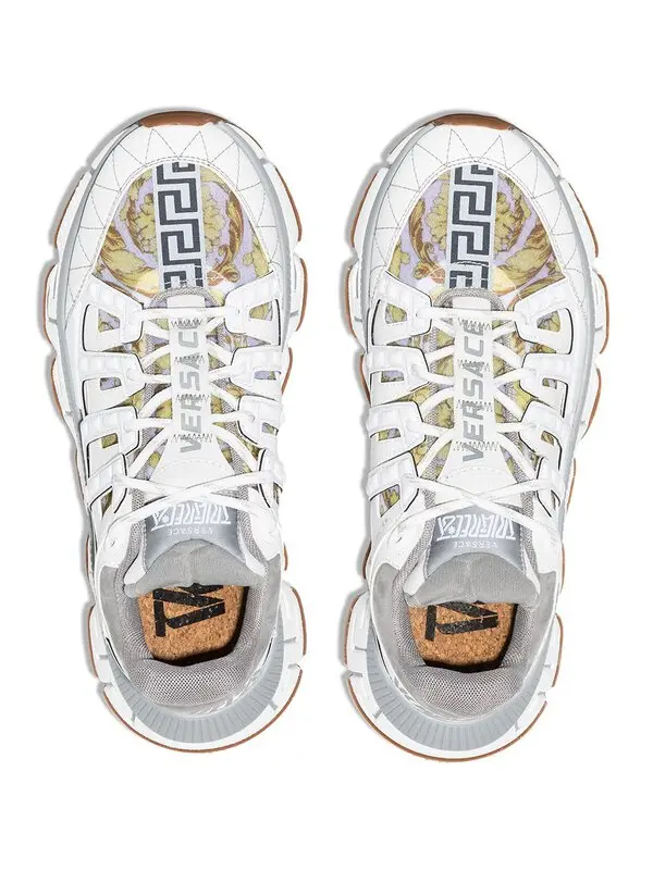 Versace Odissea Leather Sneakers - White