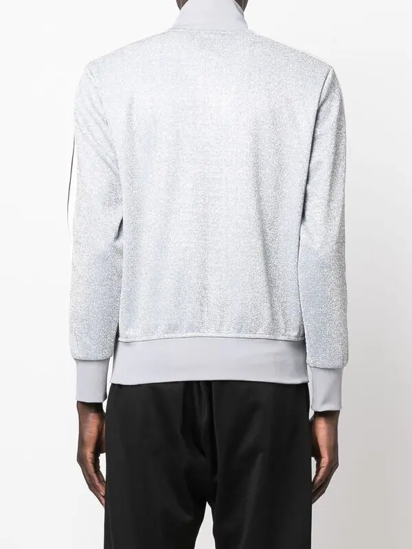 Palm Angels Glitter Lurex Track Jacket - Grey