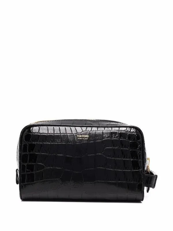 TOM FORD Crocodile-embossed Wash Bag
