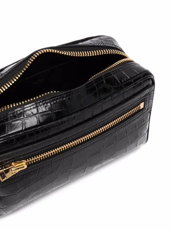 TOM FORD Crocodile-embossed Wash Bag