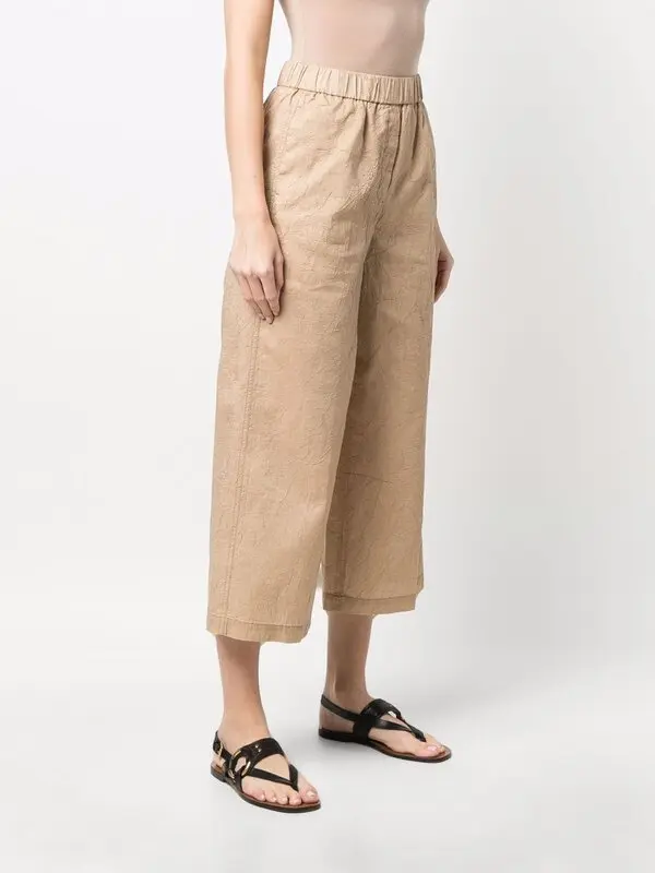 Peserico Cropped Wide-leg Trousers