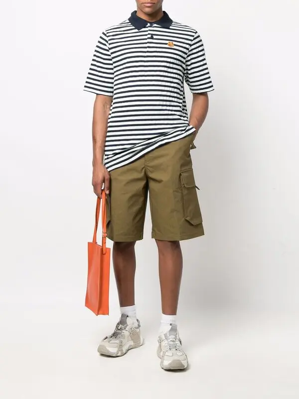 Kenzo Cotton Cargo Shorts - Green