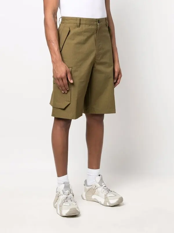 Kenzo Cotton Cargo Shorts - Green