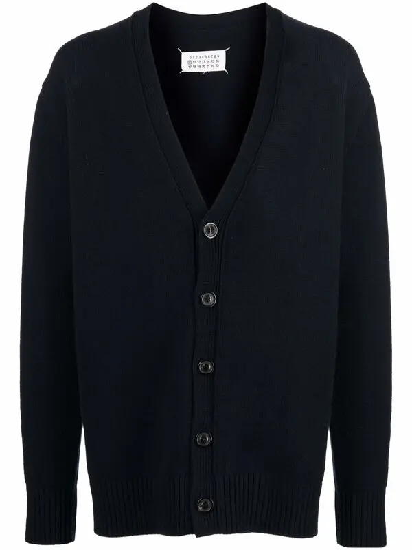 MAISON MARGIELA Oversized Knit Cardigan - Blue