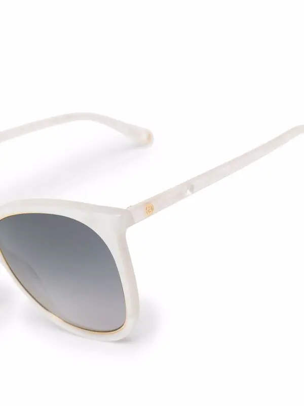 Gucci Round-frame Chain Sunglasses