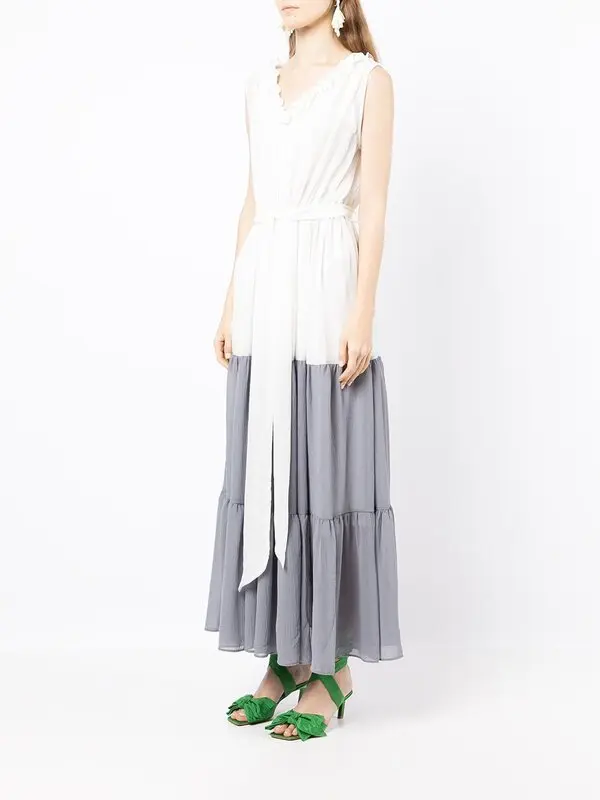BARUNI Belted Tiered Gown