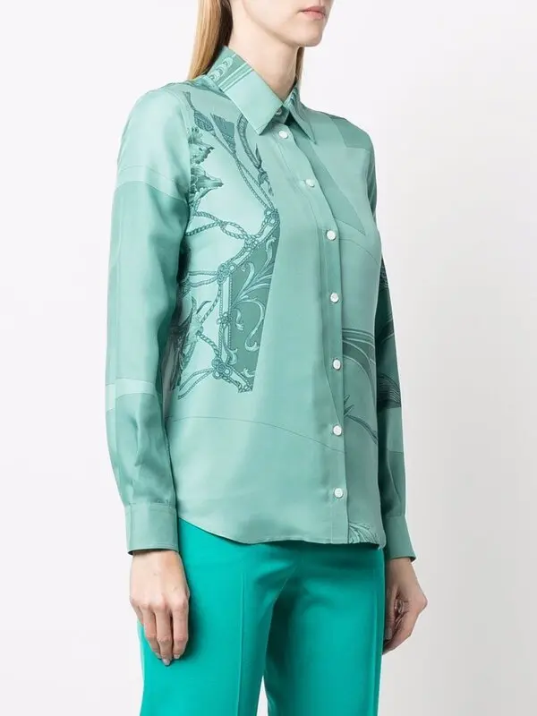 FERRAGAMO Graphic-print Silk Shirt