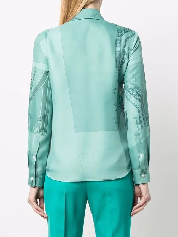 FERRAGAMO Graphic-print Silk Shirt