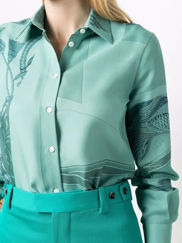 FERRAGAMO Graphic-print Silk Shirt