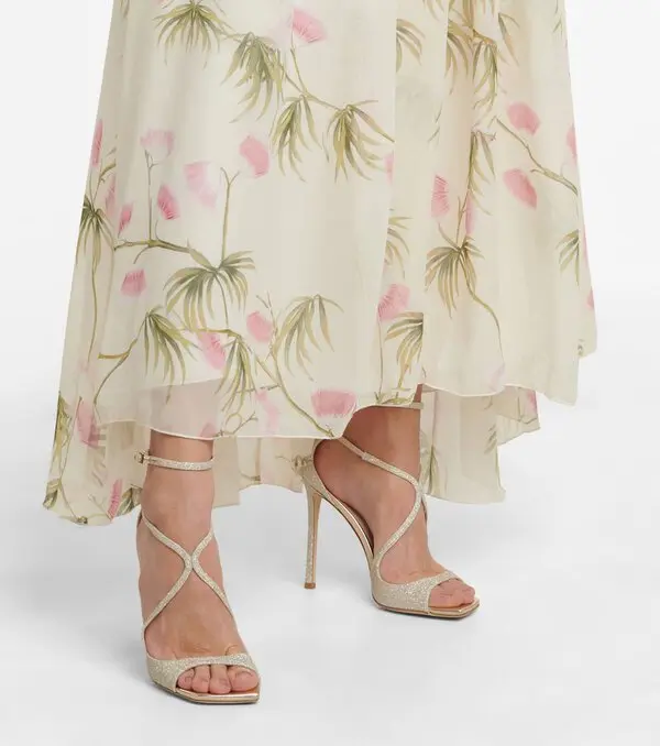 JIMMY CHOO Azia 110 Glitter Sandals