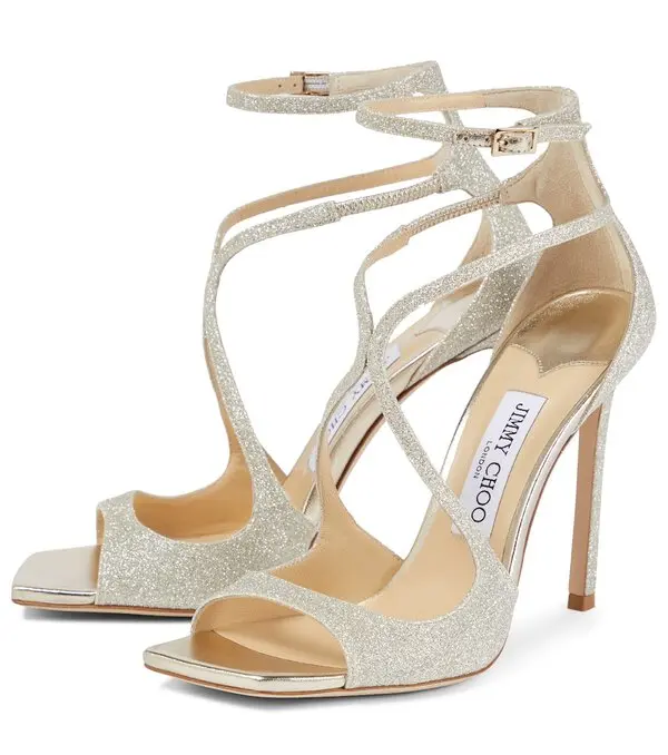 JIMMY CHOO Azia 110 Glitter Sandals