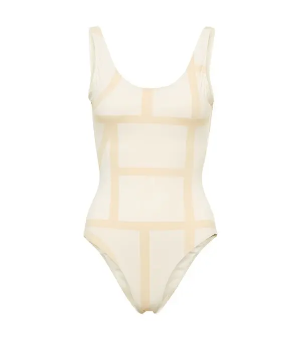 TOTEME Logo Swimsuit - Beige