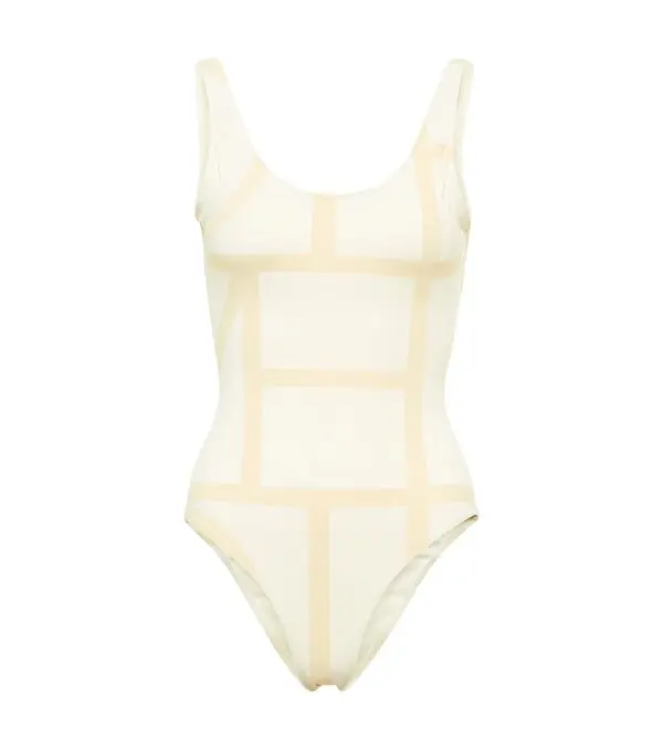 TOTEME Logo Monogram One-piece Swimsuit - Beige