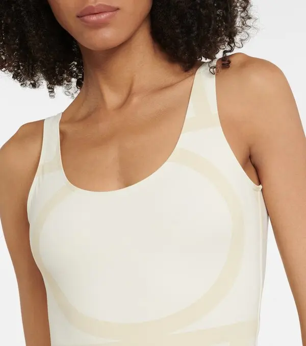 TOTEME Logo Monogram One-piece Swimsuit - Beige