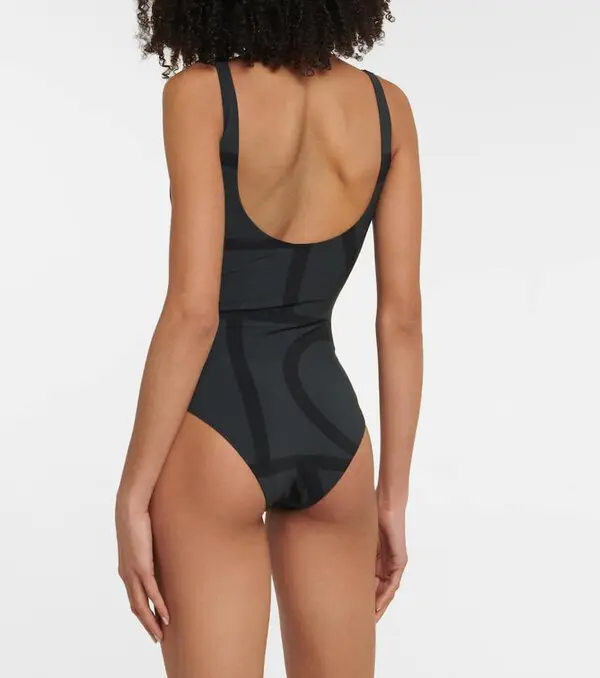 TOTEME Logo Swimsuit - Black