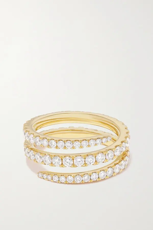 ANITA KO Coil 18-karat Diamond Ring - Gold