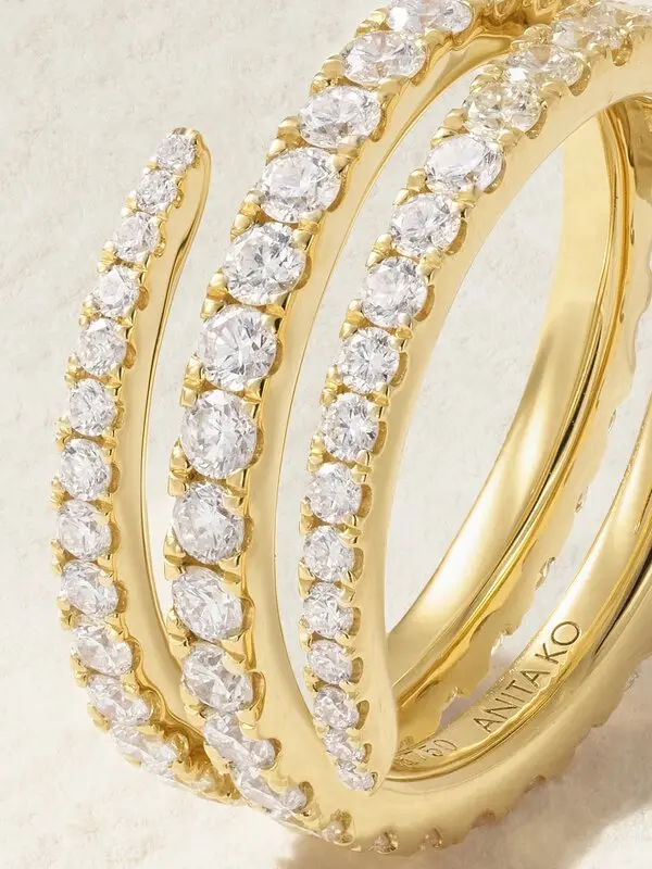 ANITA KO Coil 18-karat Diamond Ring - Gold