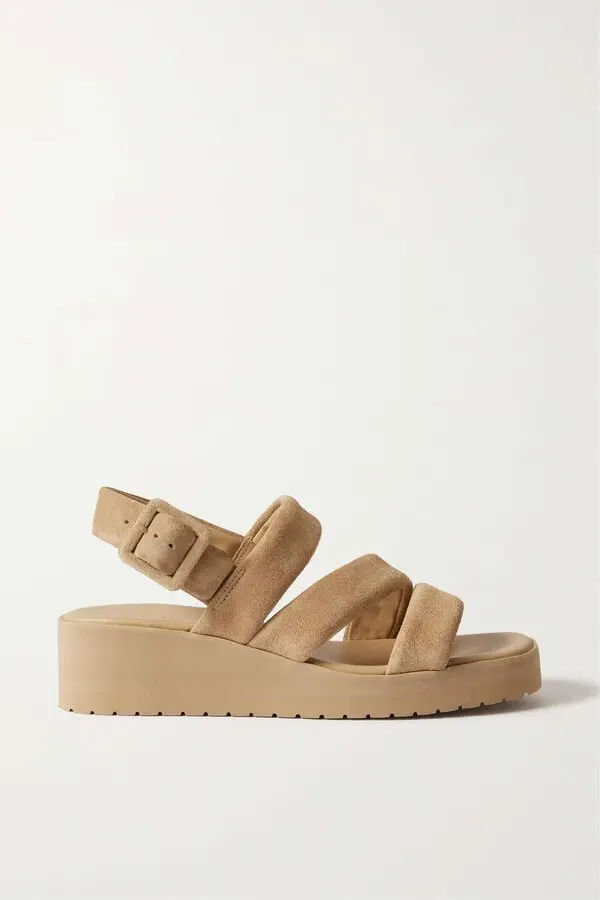 Vince Skylar Suede Wedge Slingback Sandals