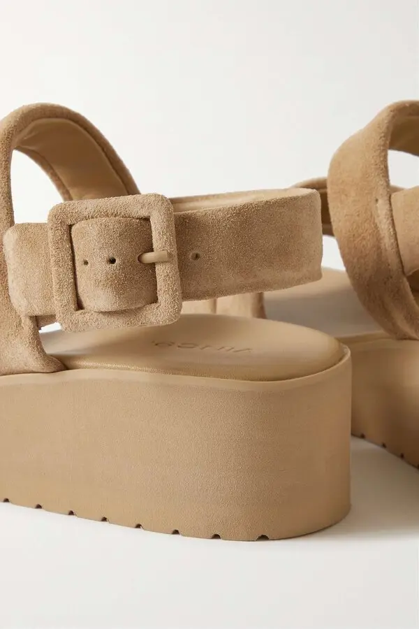 Vince Skylar Suede Wedge Slingback Sandals