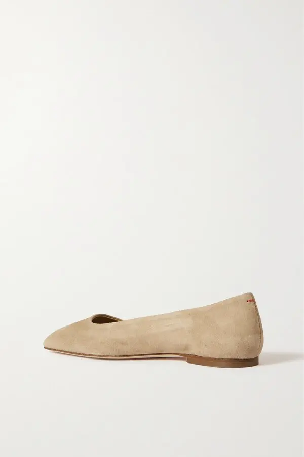 AeydĒ Ida Suede Ballet Flats - Neutrals