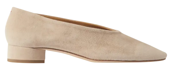 AeydĒ Delia Suede Ballet Flats - Neutrals