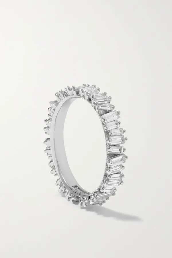 SUZANNE KALAN Eternity 18-karat White Diamond Ring
