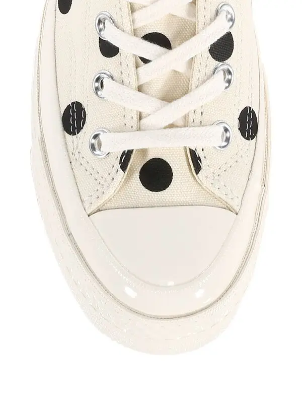 Play Comme Des Garcon Cdg Play X Converse Chuck Taylor All Star Polka Dot High-top Sneakers - White