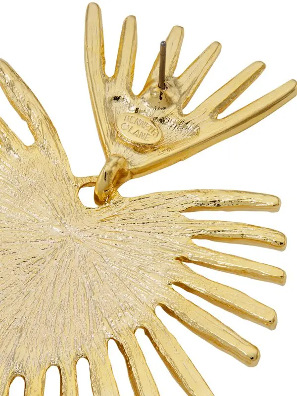 KENNETH JAY LANE Fan 22k -plated Drop Earrings