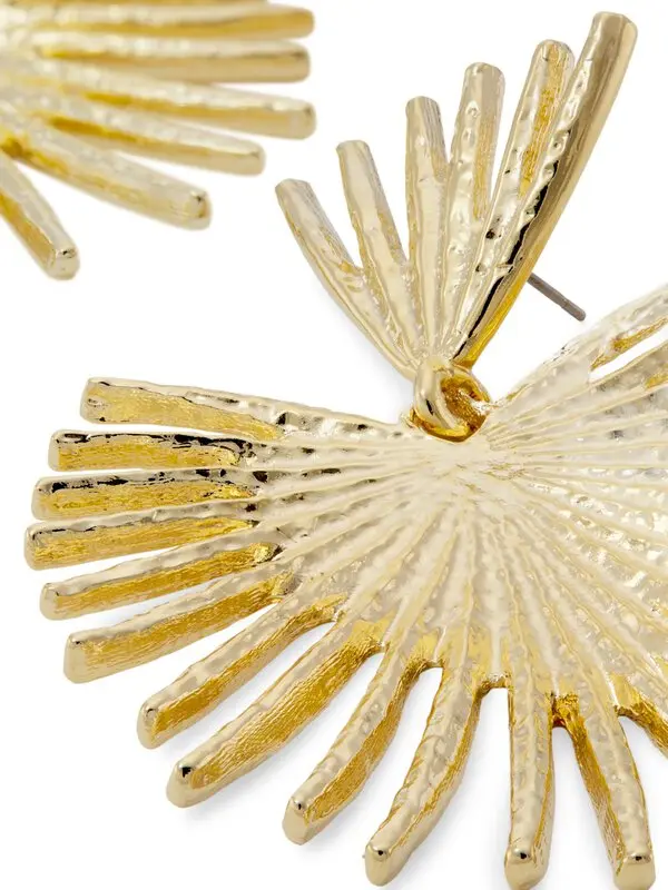 KENNETH JAY LANE Fan 22k -plated Drop Earrings