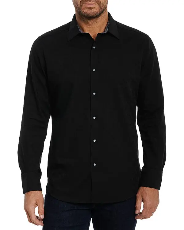 Robert Graham Highland Long Sleeve Woven Shirt - Black