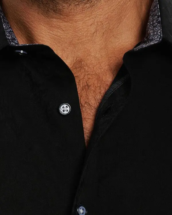 Robert Graham Highland Long Sleeve Woven Shirt - Black