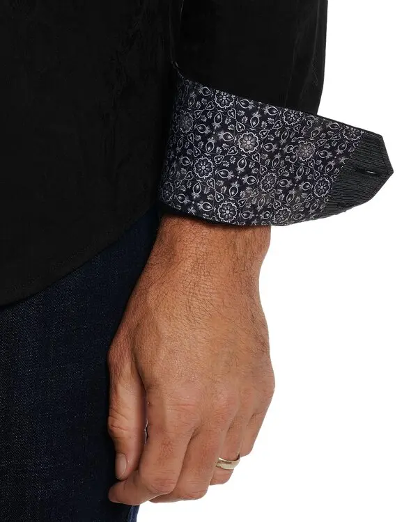 Robert Graham Highland Long Sleeve Woven Shirt - Black