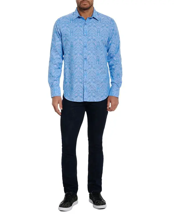 Robert Graham Highland Woven Shirt - Light Blue